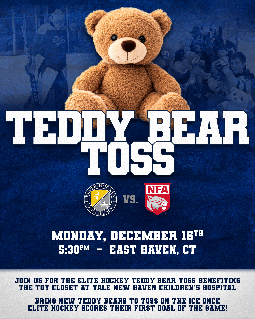 Annual Teddy Bear Toss Announced - Elite Hockey Academy